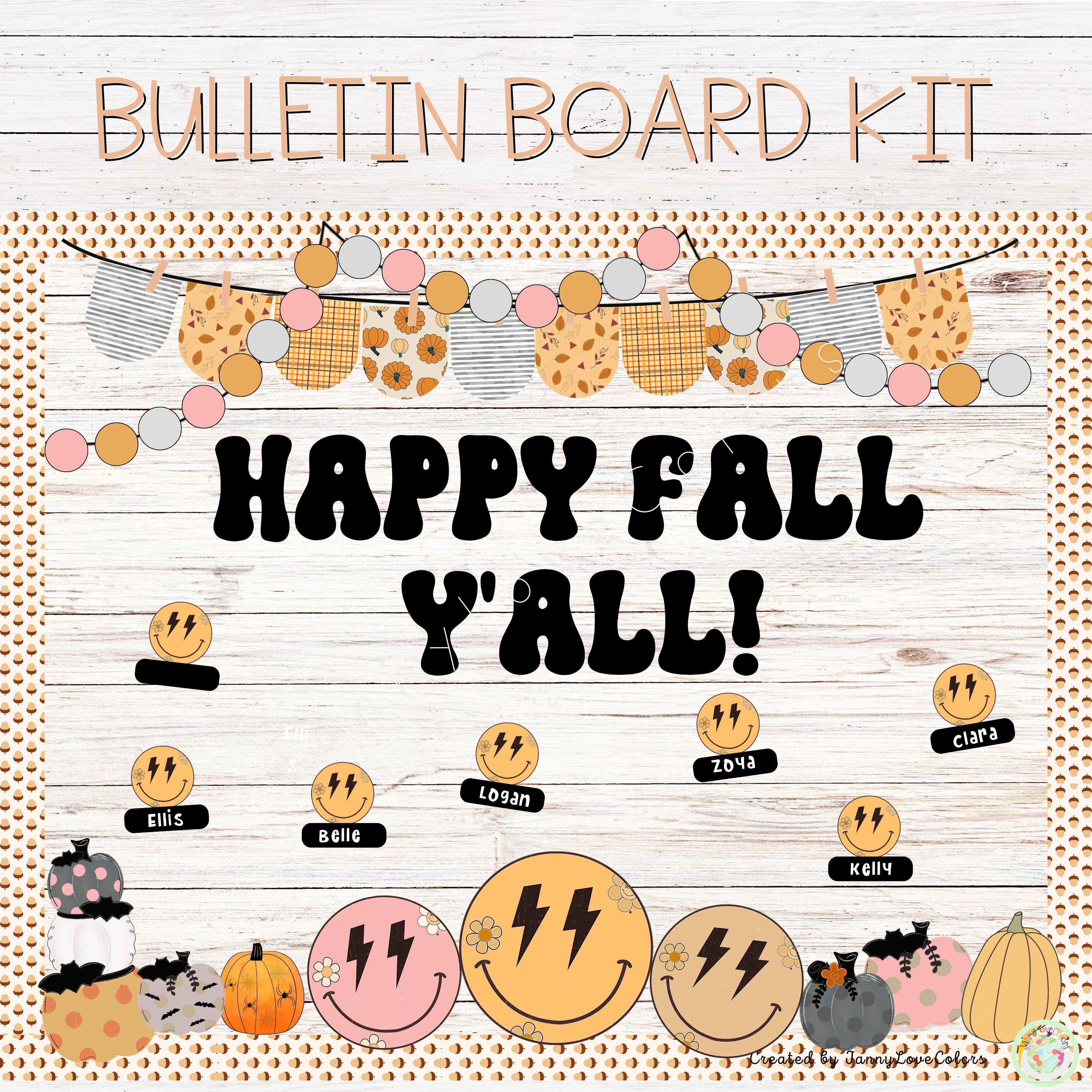 Retro Fall Bulletin Board Kit: Classroom Decor (digital Download) - Etsy