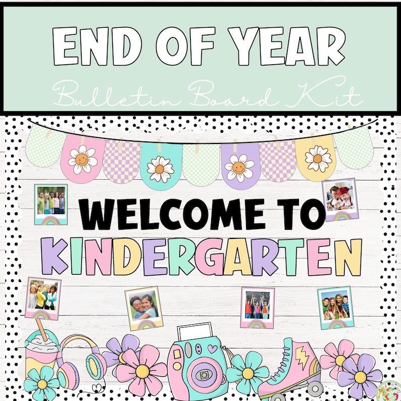 End of Year Bulletin Board, Door Decor, or Poster, Groovy Classroom ...