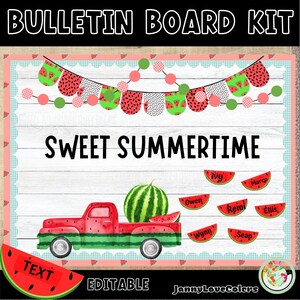 One in a Melon- May & June Bulletin Board - Summer Door Decoration - Etsy