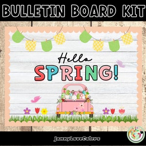 Spring Flower Truck - March Bulletin Board-door Decor- Classroom Decor ...