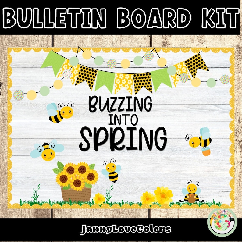 Bee Theme Spring Bulletin Board Kit Spring Door Decoration - Etsy
