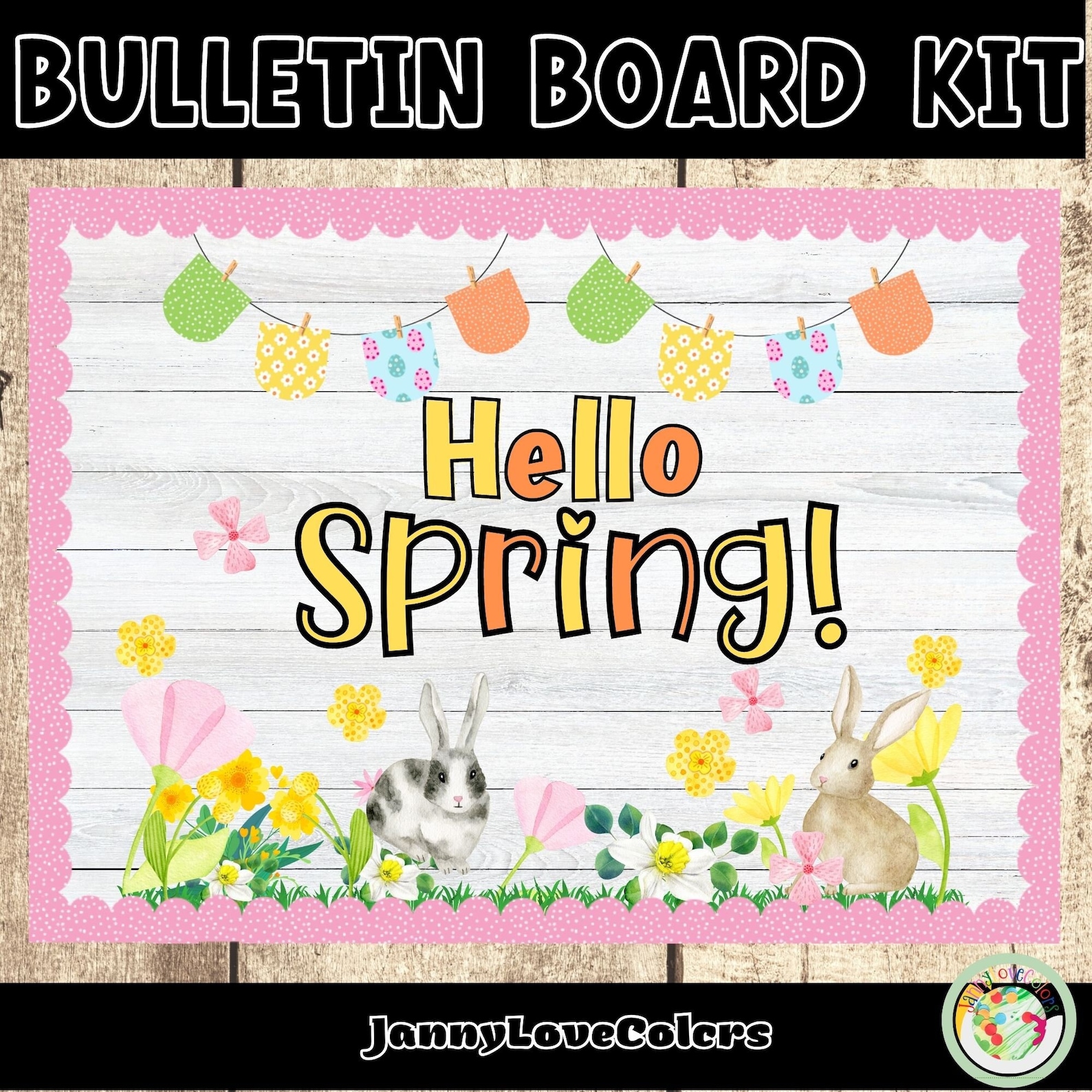 Hello Spring - April & May Bulletin Board or Door Decoration - Etsy