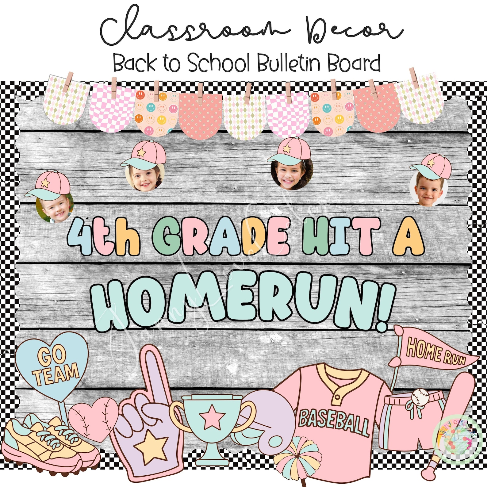 Baseball Bulletin Board Kit, Sports Themed Classroom Decor, School ...