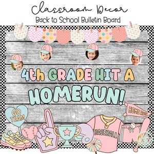 Baseball Bulletin Board Kit, Sports Themed Classroom Decor, School ...