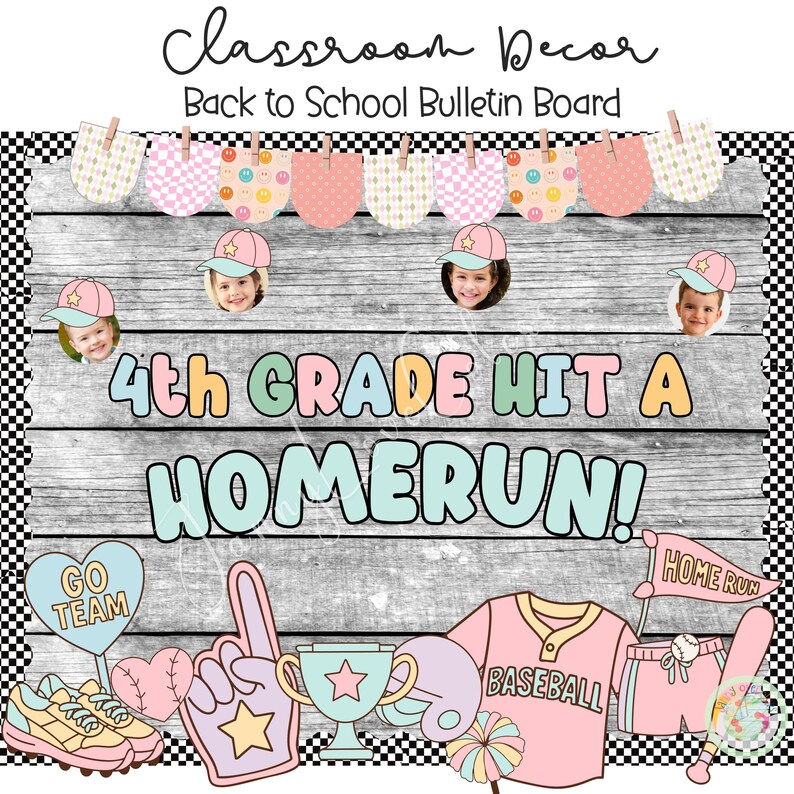 Baseball Bulletin Board Kit, Sports Themed Classroom Decor, School ...