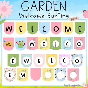 Garden Theme Classroom Decor Bundle: Editable Modern Decorations ...