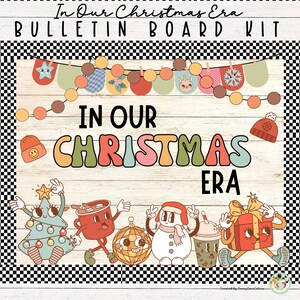 Retro Christmas Bulletin Board - Boho Groovy Classroom Decor - Etsy