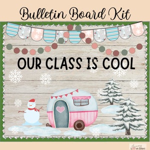 Winter Caravan - January Bulletin Board Kit or Door Decoration ...