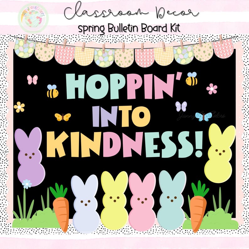 Easter Bunny Bulletin Board Kit | Spring Classroom Decor (digital ...