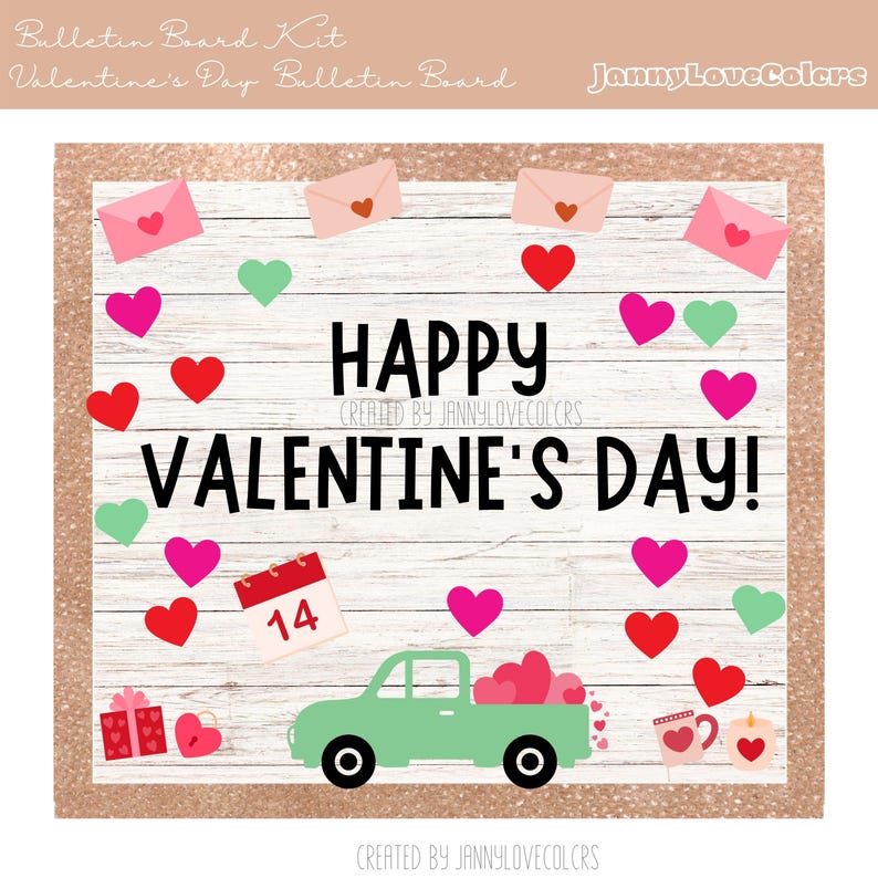 Spread Kindness Valentine's Day Bulletin Board Kit (PDF) - Etsy