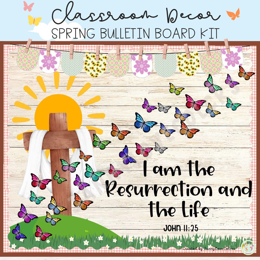 He is Risen Easter Bulletin Board Kit: Spring Classroom Decor (PDF) - Etsy