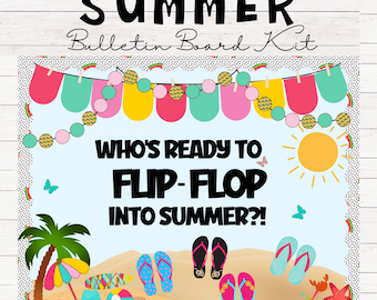 Flip Flop Into Summer!: Summer Flip Flop & June Bulletin Board or Door ...