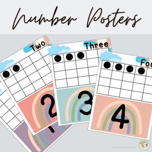 Boho Rainbow Classroom Decor Bundle: Editable, Calm, Cheerful - Etsy