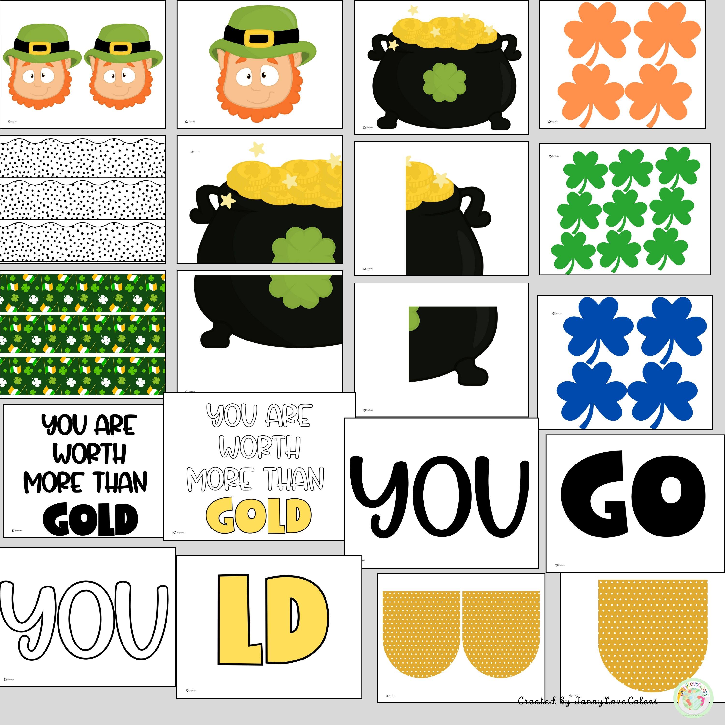 St Patrick's Day Bulletin Board Kit: Classroom Decor (editable) - Etsy