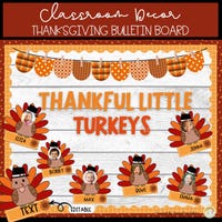 Thanksgiving Bulletin Board Kit, Fall Bulletin Boards, Classroom Decor ...
