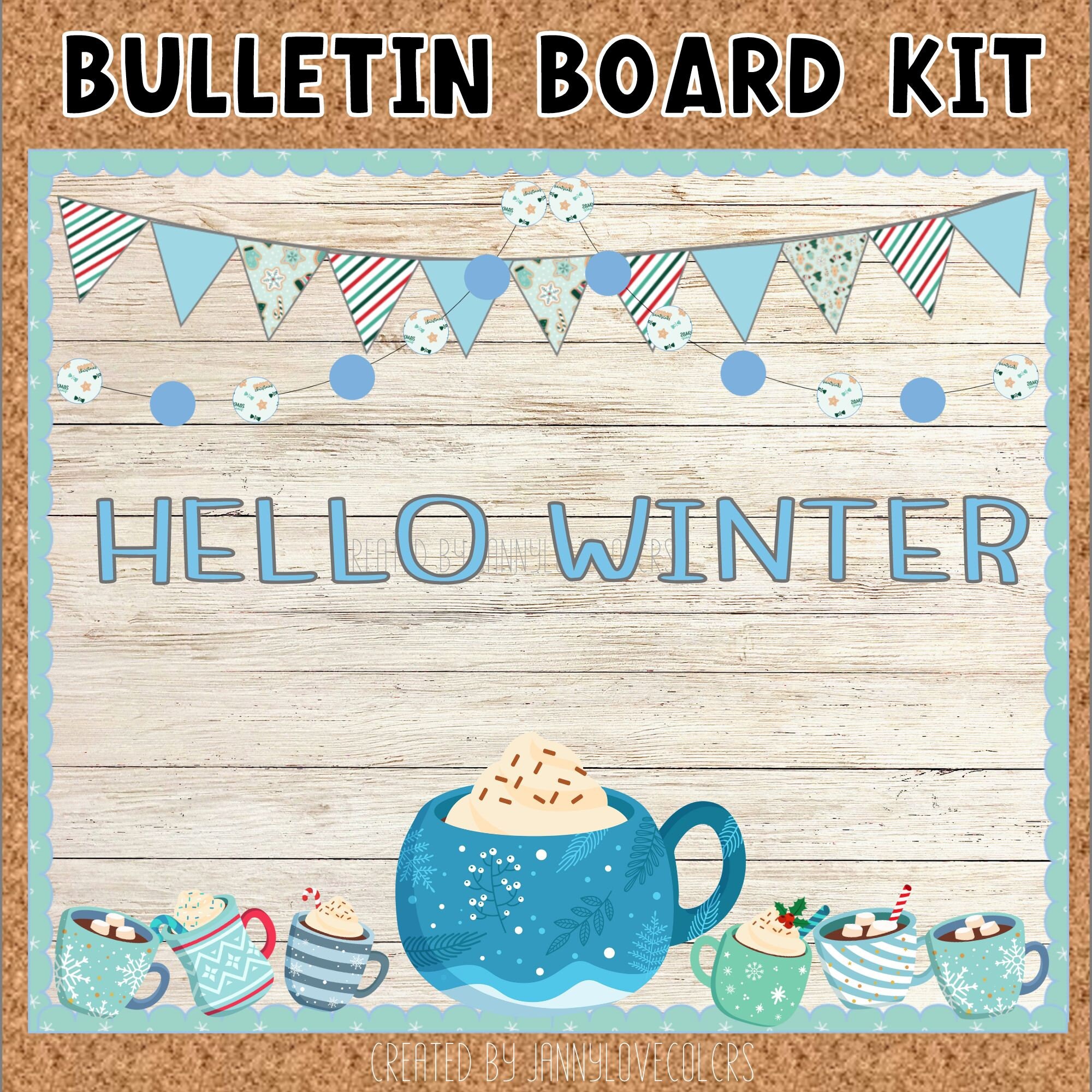 Winter Hot Cocoa Bulletin Board Set: Classroom Decor (digital Download ...