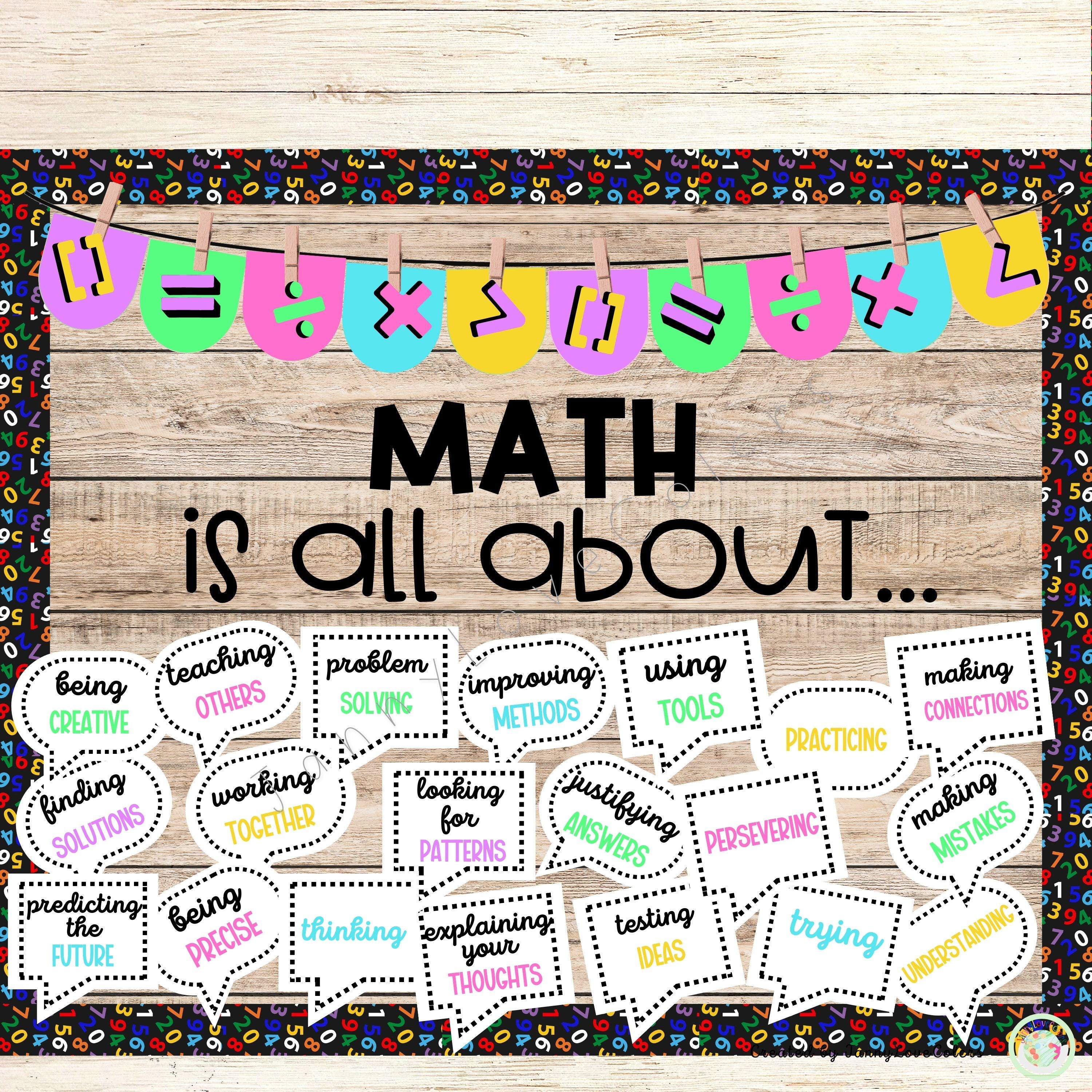 Back to School Math Bulletin Board or Door Classroom Decor Editable - Etsy