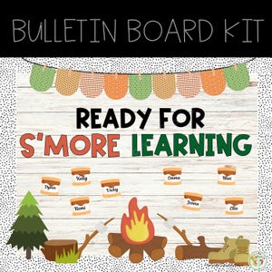 S'more Learning Campfire Bulletin Board Kit, Back to School Camping ...