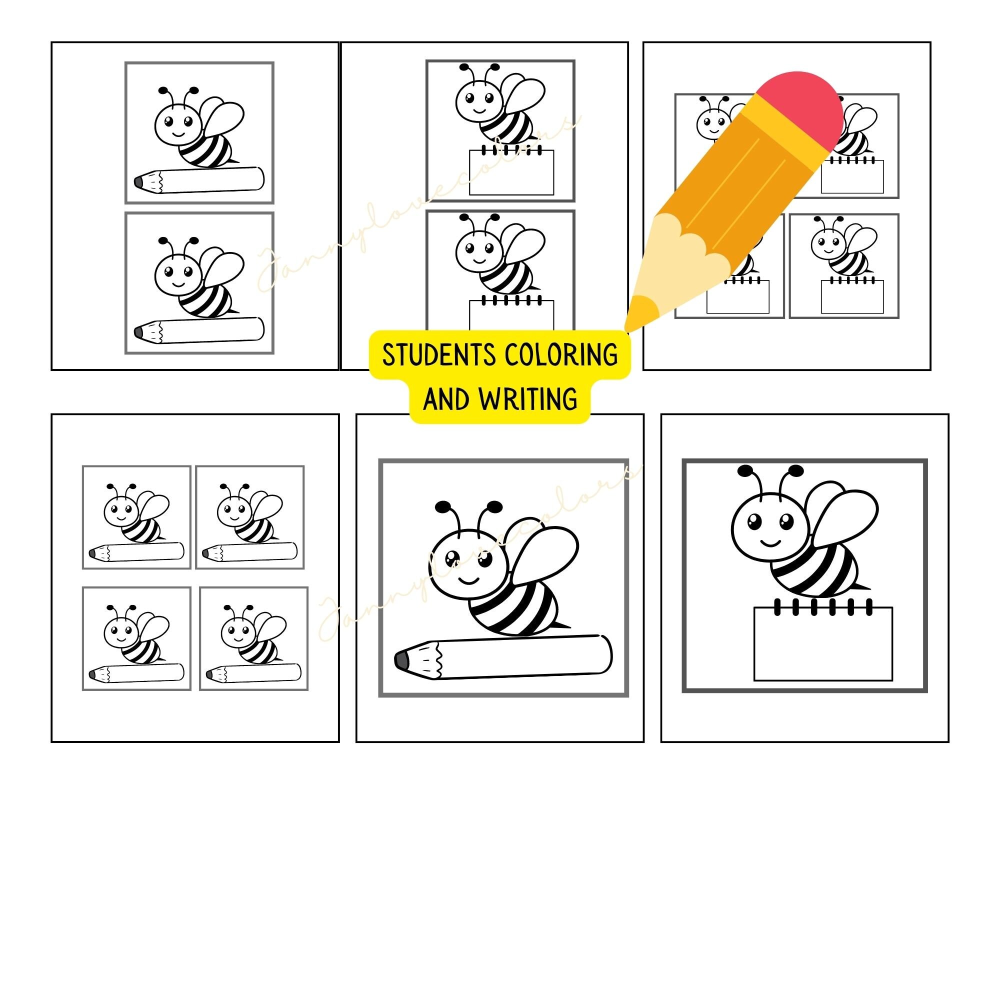 BEE Editable Name Tags Spring Summer Bulletin Board Decorations - Etsy