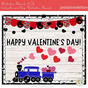 February Bulletin Board Kit Classroom Decor Valentine's Day Bulletin ...