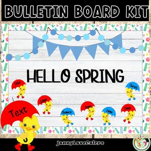 Ducks Spring Bulletin Board Kit or Door Decor, Classroom Decor, Digital ...