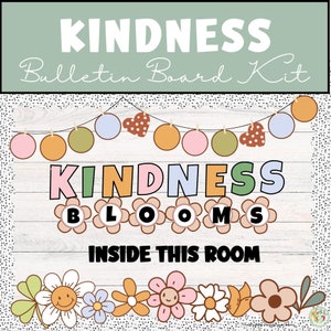 Plant Kindness, Spring Bulletin Board Kit or Door Decor Digital ...