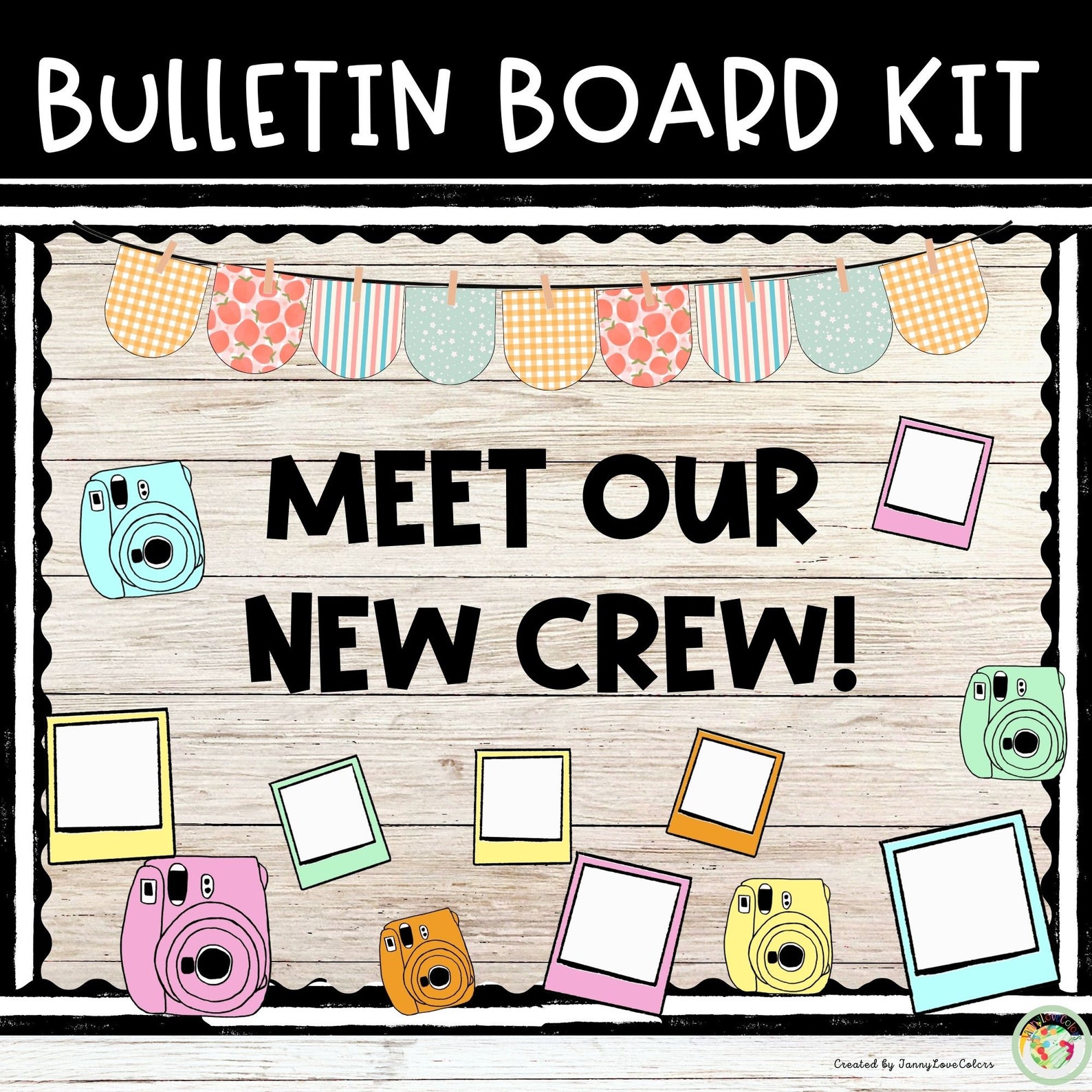Back to School Polaroid Bulletin Board Kit Classroom Decor Editable - Etsy