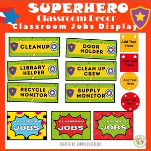 Superhero Classroom Decor Bundle: Editable Back to School Theme - Etsy