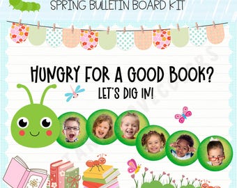 Spring Reading Bulletin Board Kit: Floral Classroom Decor (digital ...