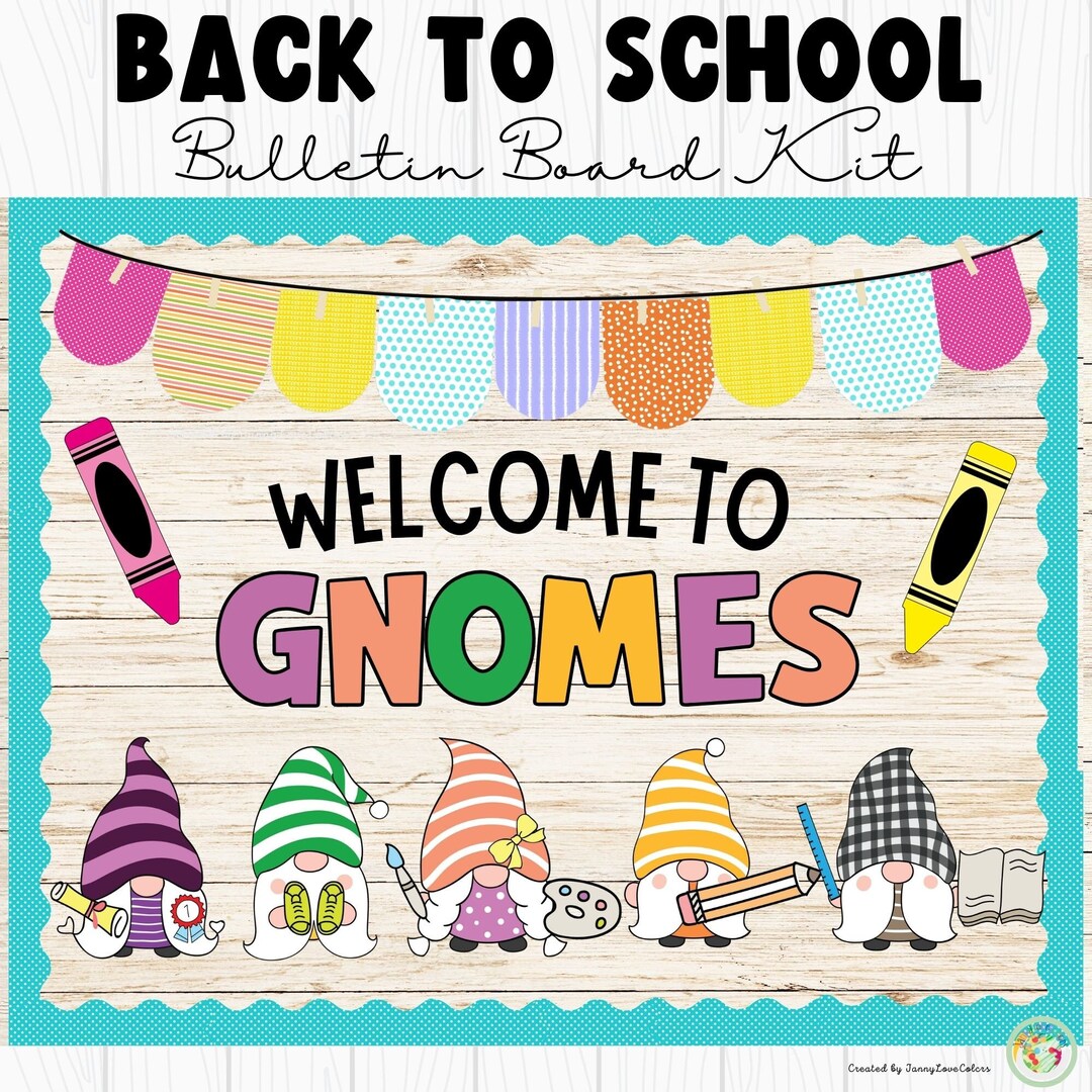 Gnome Back to School Bulletin Board Decor (digital Download) - Etsy