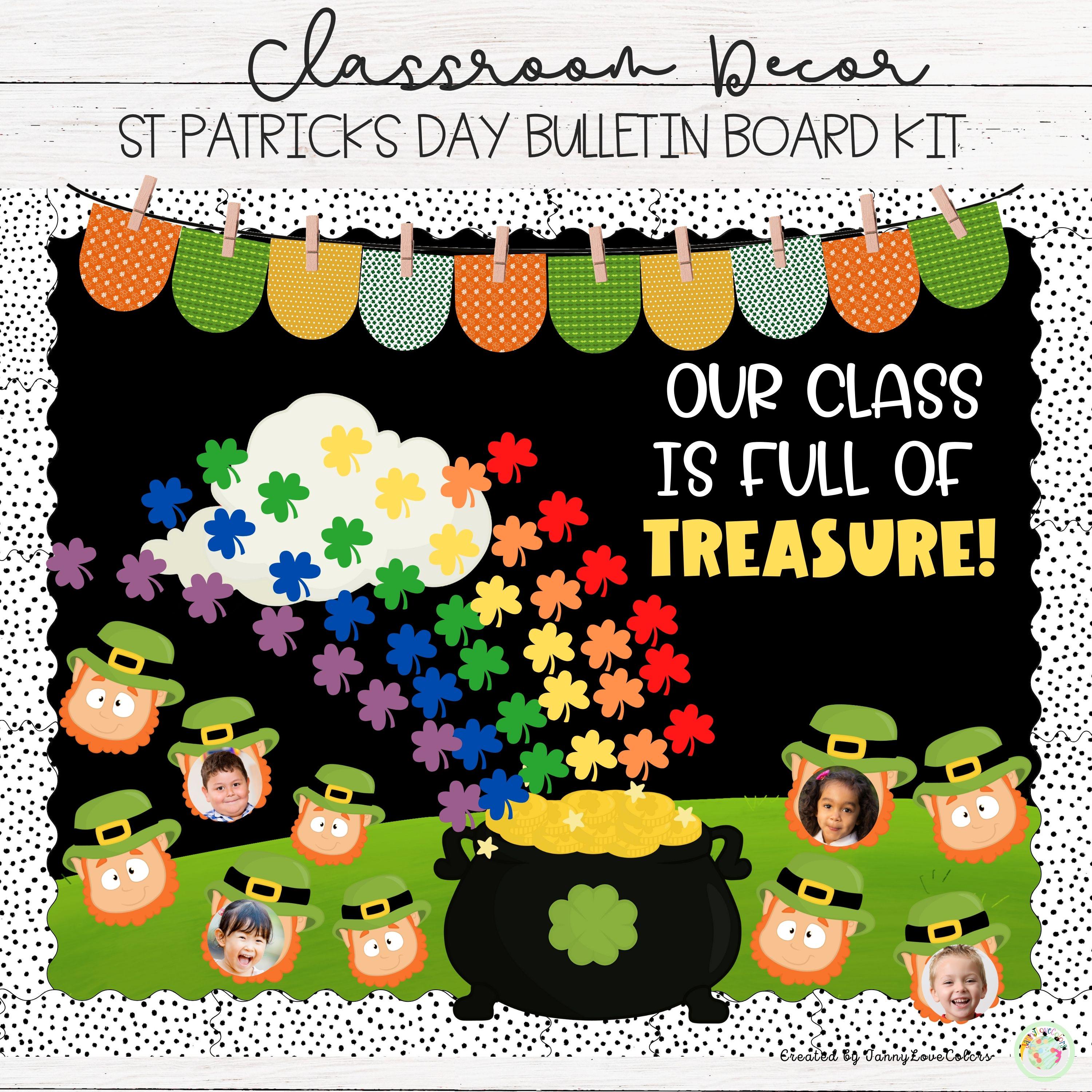 St Patrick's Day Bulletin Board Kit: Classroom Decor (editable) - Etsy
