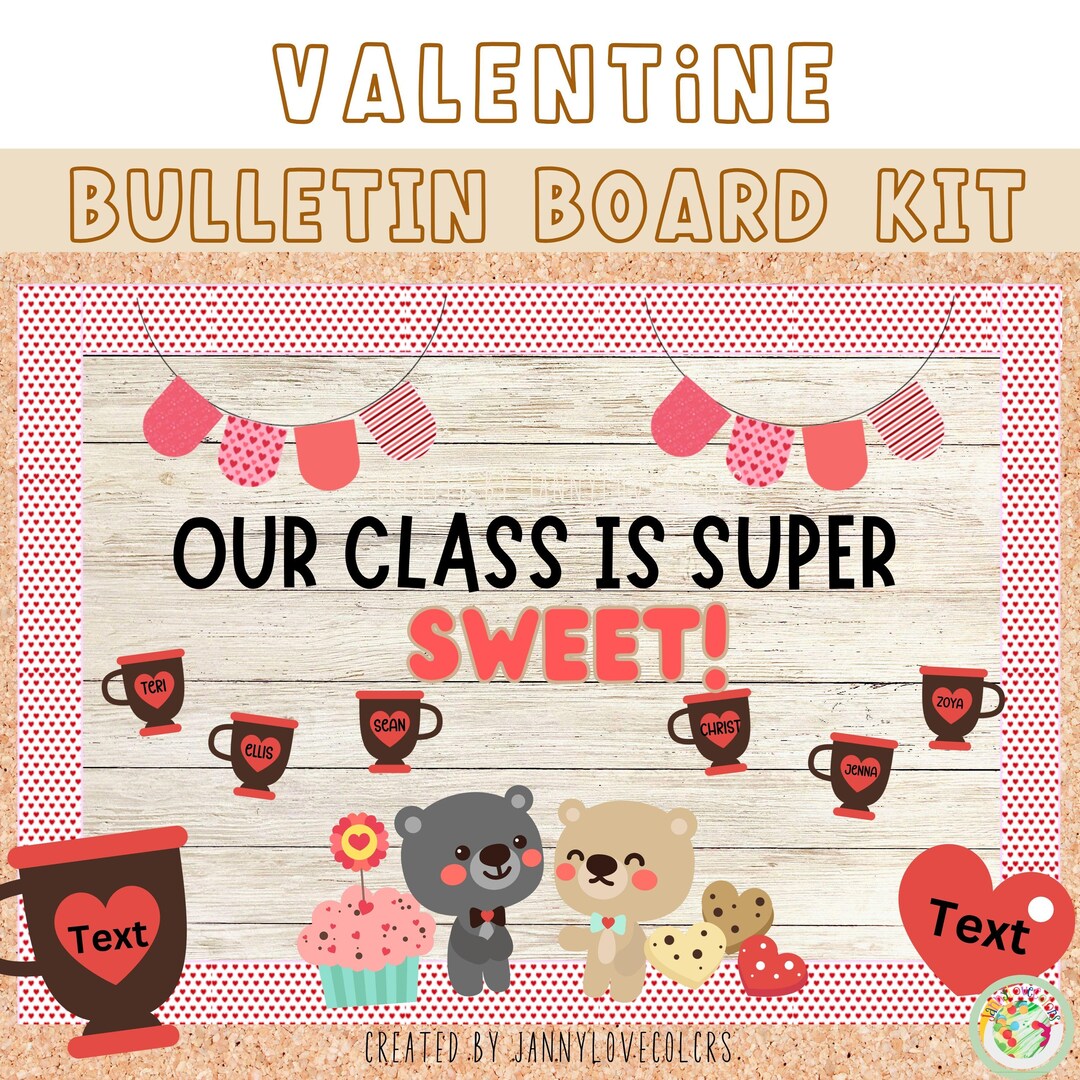 Love Bears Valentine's Day Bulletin Board Kit (digital Download) - Etsy