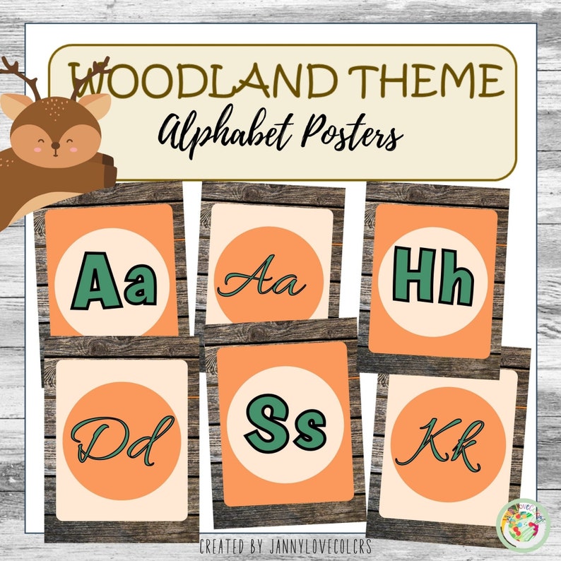 Woodland Animal Theme Classroom Decor Bundle, Printable, Easy Bulletin ...