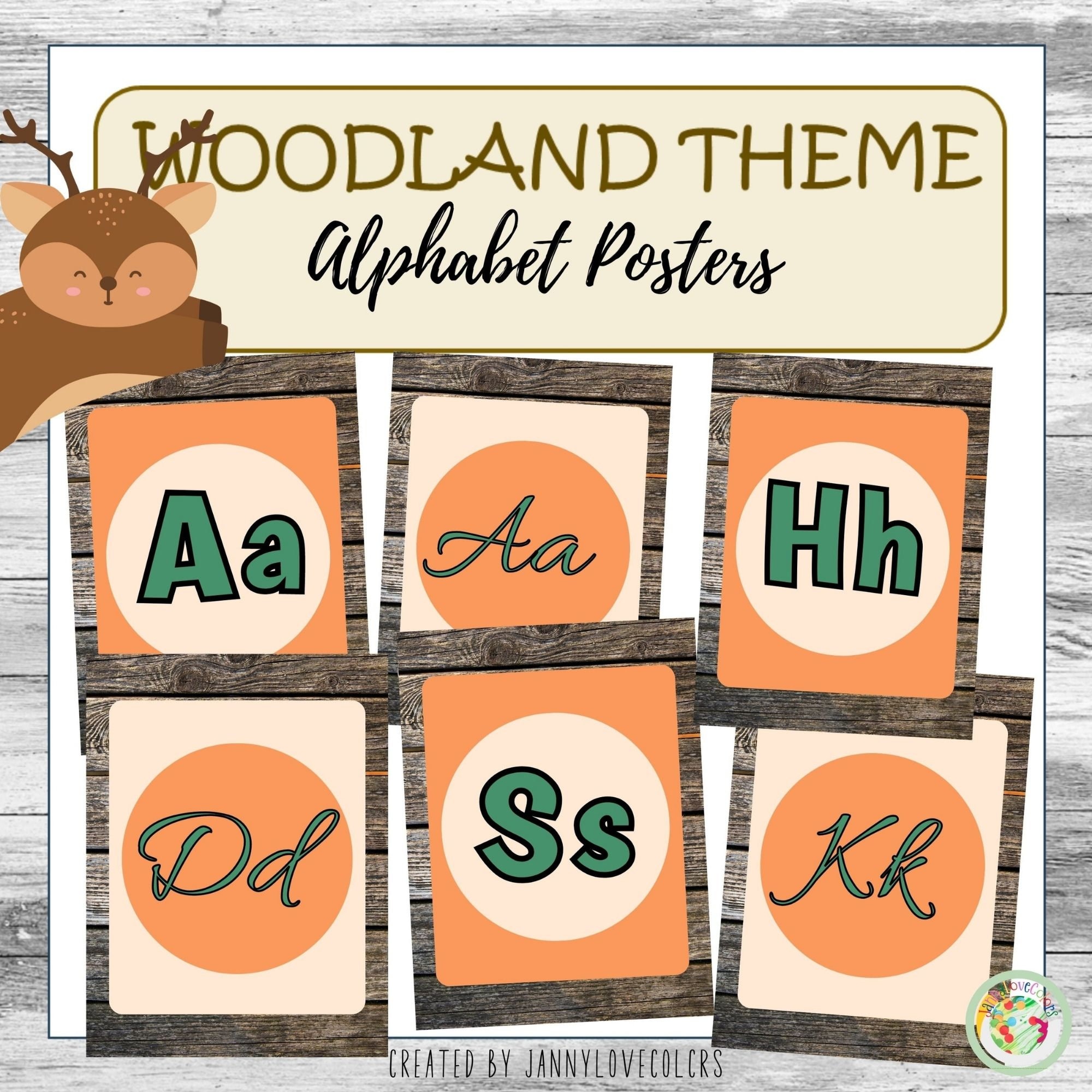 Woodland Animal Theme Classroom Decor Bundle, Printable, Easy Bulletin ...