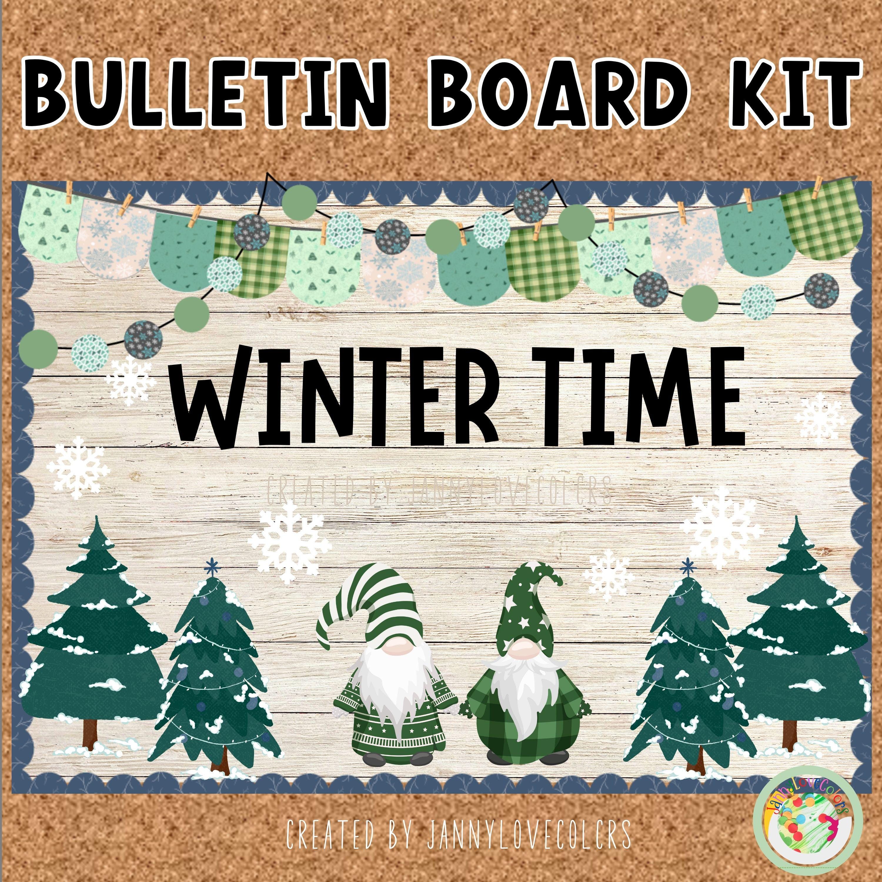 Winter Gnomes - January Bulletin Board Kit or Door Decoration ...