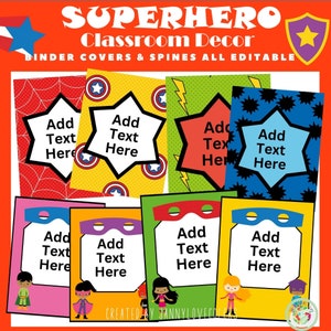 Superhero Classroom Decor Bundle: Editable Back to School Theme - Etsy