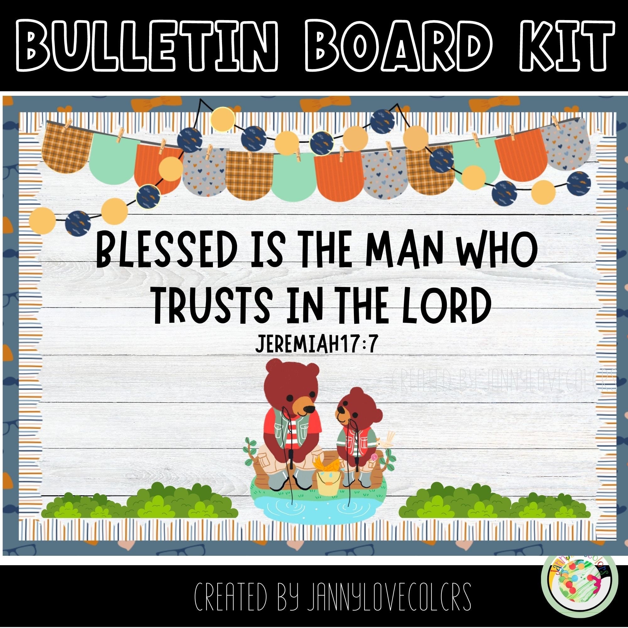 Father's Day Bulletin Board Kit Door Decor Bible Verse Father's Day ...