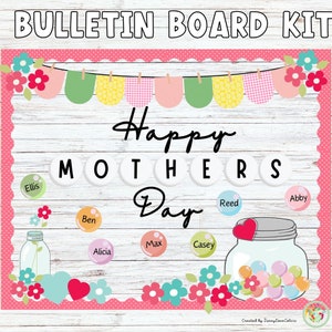 Mother's Day Bulletin Board Kit Door Decor Classroom Decor Editable - Etsy