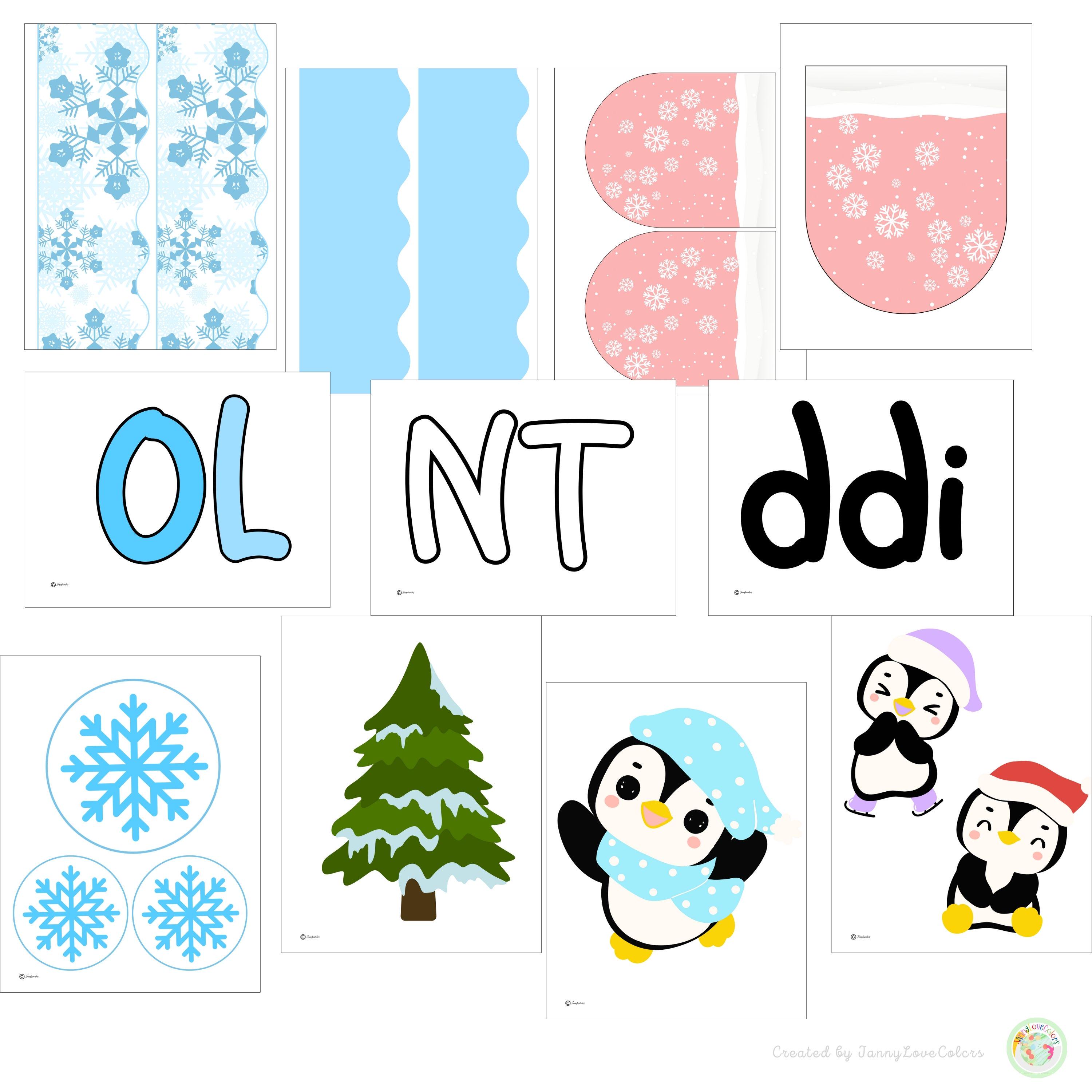 Penguin Winter Bulletin Board Kit: Classroom Decor (digital Download ...
