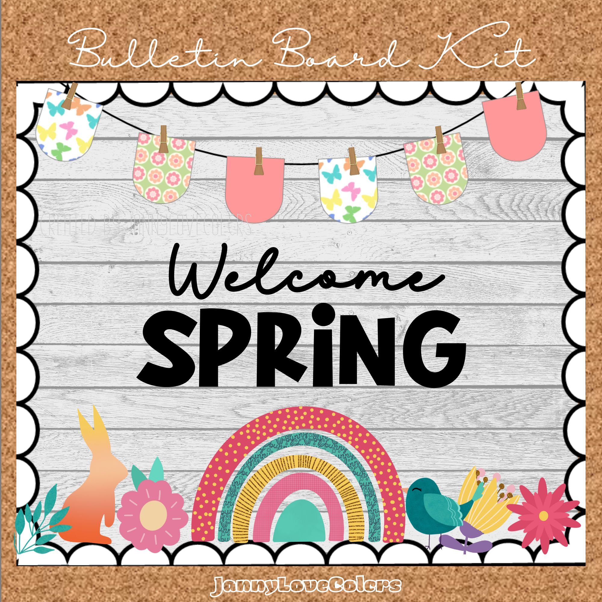 SPRING Bulletin Board Spring Classroom Bulletin Board Kit Classroom ...