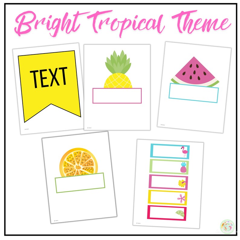Tropical Birthday Display Chart: Classroom Decor (PDF, PPT, PNG) - Etsy