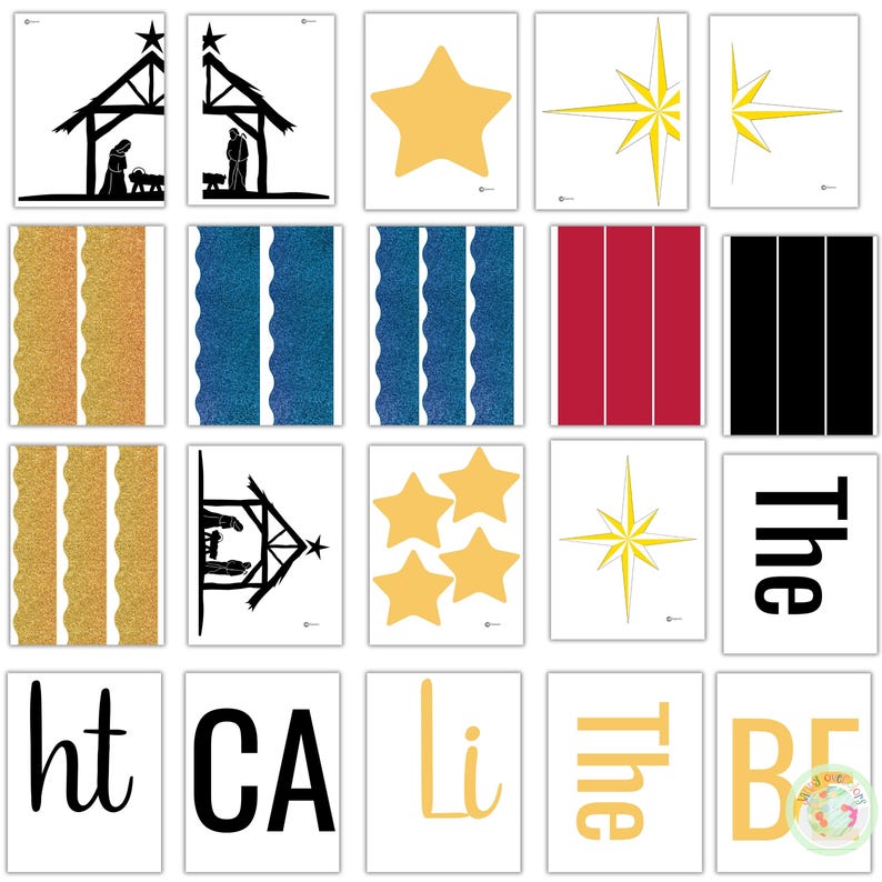 Christmas Bulletin Board Kit | Classroom Nativity Scene Decor ...