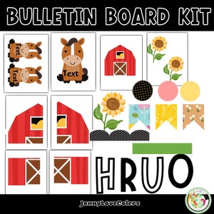 Farm Animals Spring Bulletin Board Back to School Door Decor - Etsy