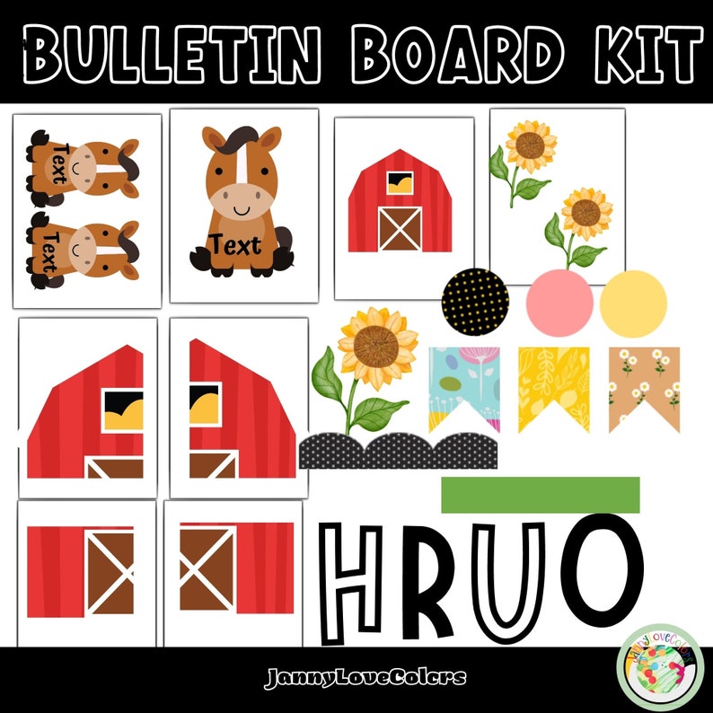 Farm Animals Spring Bulletin Board Back to School Door Decor - Etsy