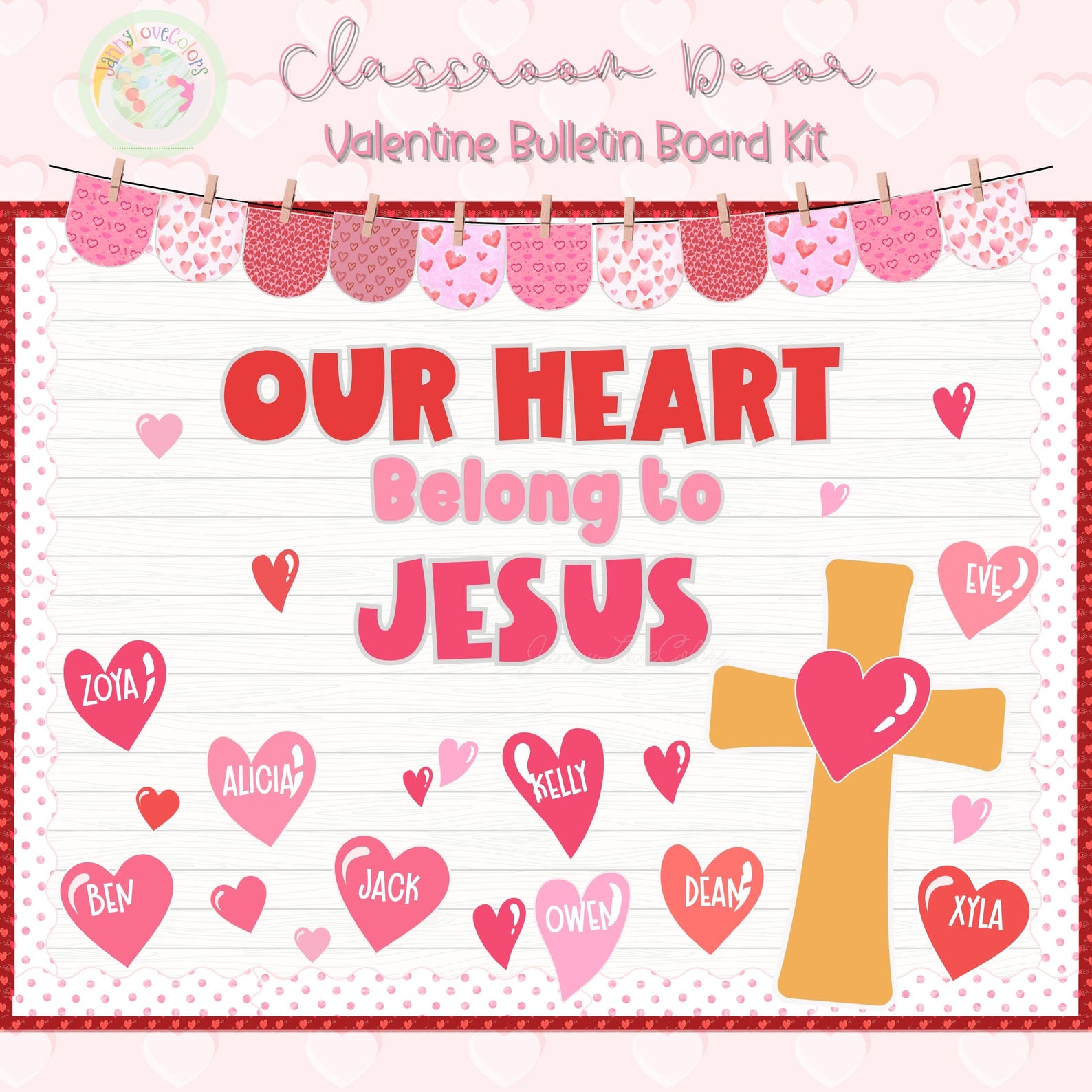 Christian Valentine Bulletin Board | February Classroom Display ...