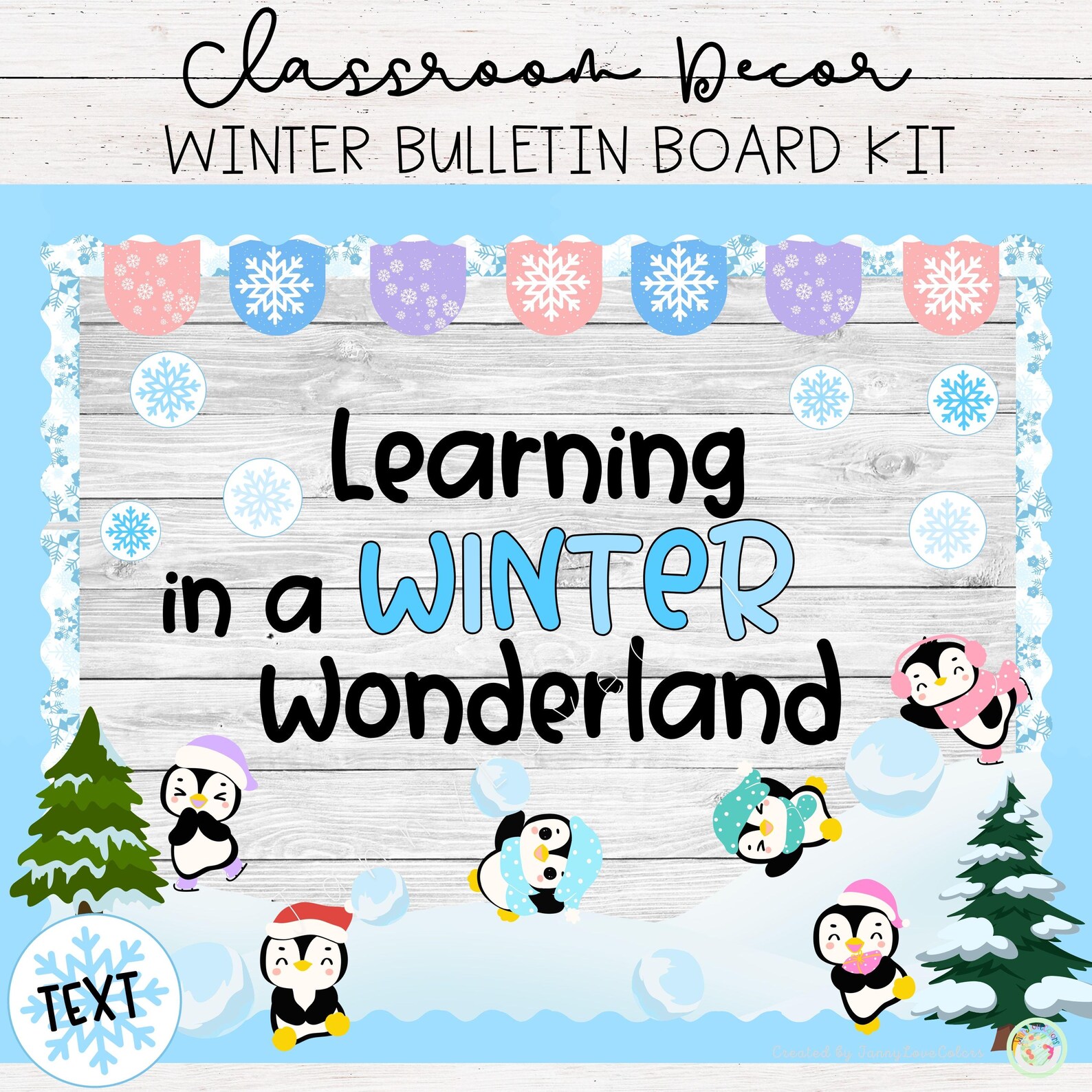 Penguin Winter Bulletin Board Kit: Classroom Decor (digital Download ...