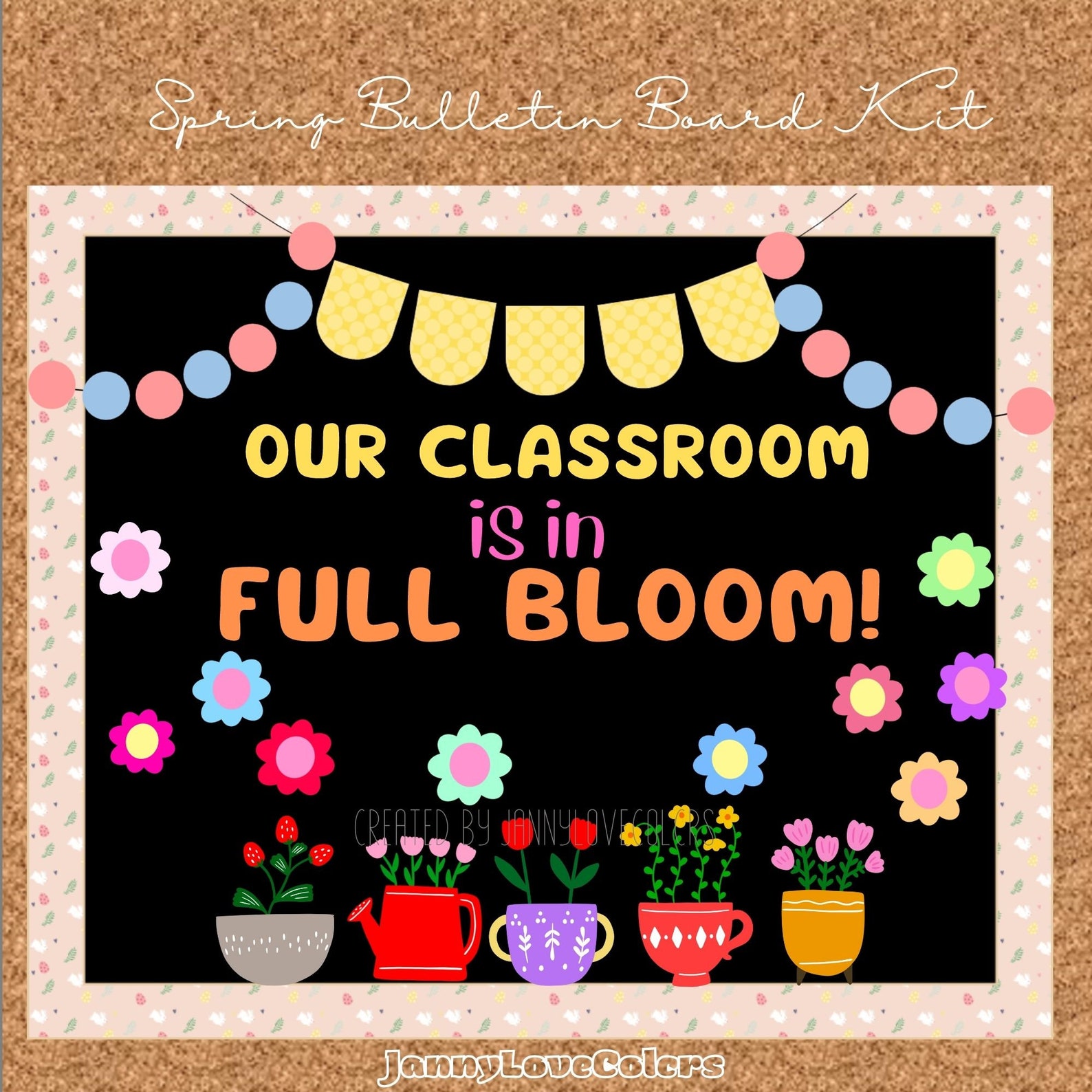 Spring Bulletin Board Kit Spring Door Decor Spring Classroom Decor ...