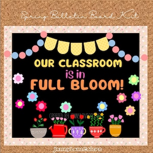 Spring Bulletin Board Kit - Spring Door Decor Spring Classroom Decor ...