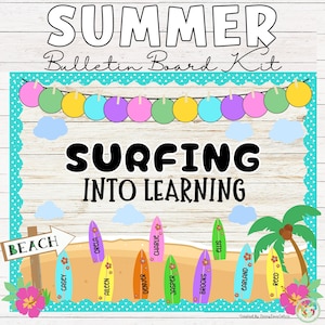 Summer Bulletin Board | Surfboard Bulletin Board | Back to School ...