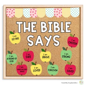 Bible Classroom Decor | Bible Verse Bulletin Board Decor | Bible ...